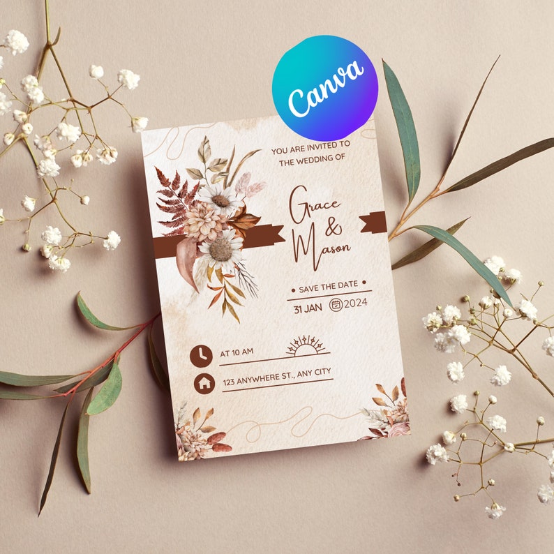 Neutral Wedding Invitation Set- Vellum Invitation, Ribbon Wedding ...