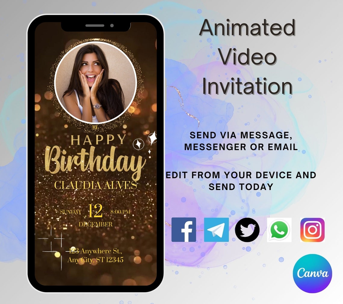 Happy Birthday Video Card- Animated Birthday Card, Birthday E-card ...