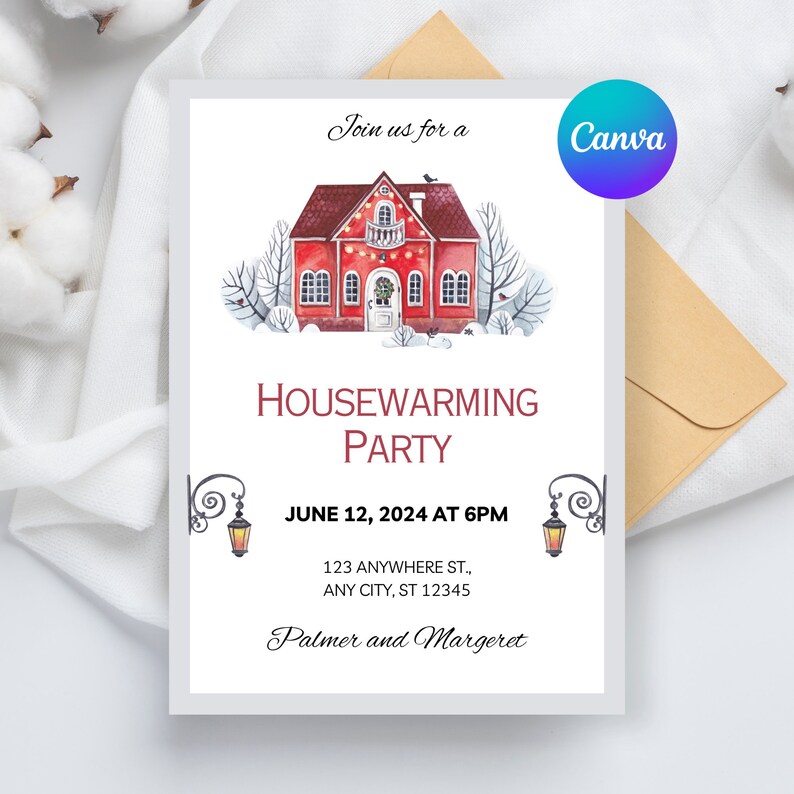 House Warming Invite-printable New Home Dinner Party Invitation,digital ...