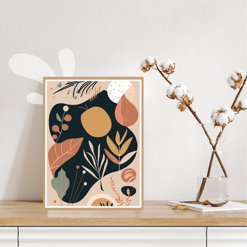 Contemporary Boho Leaf Patterns- Botanical Leaves Digital Papers ...