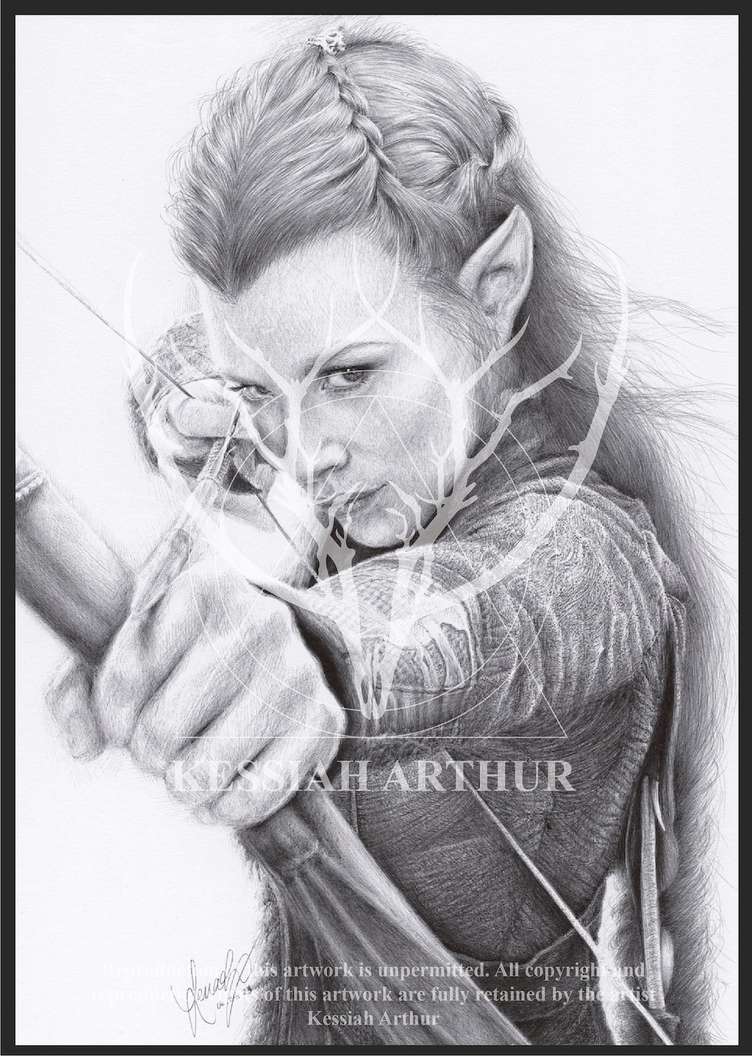 Limited Edition Art Print Tauriel the Hobbit - Etsy