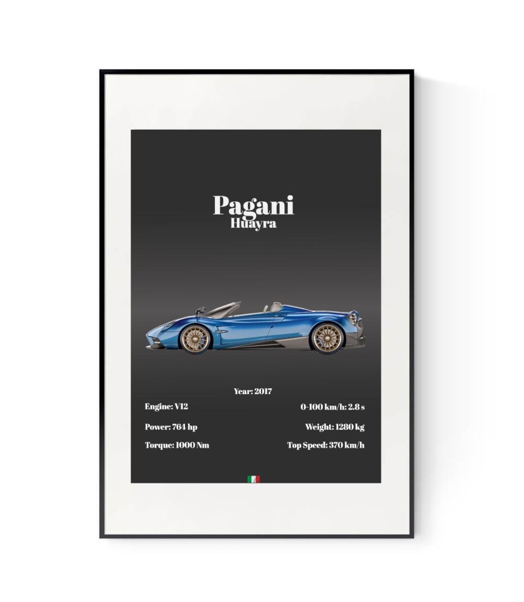 Pagani Huayra Poster | Digital Download | Hyper Car Poster | Super Car ...