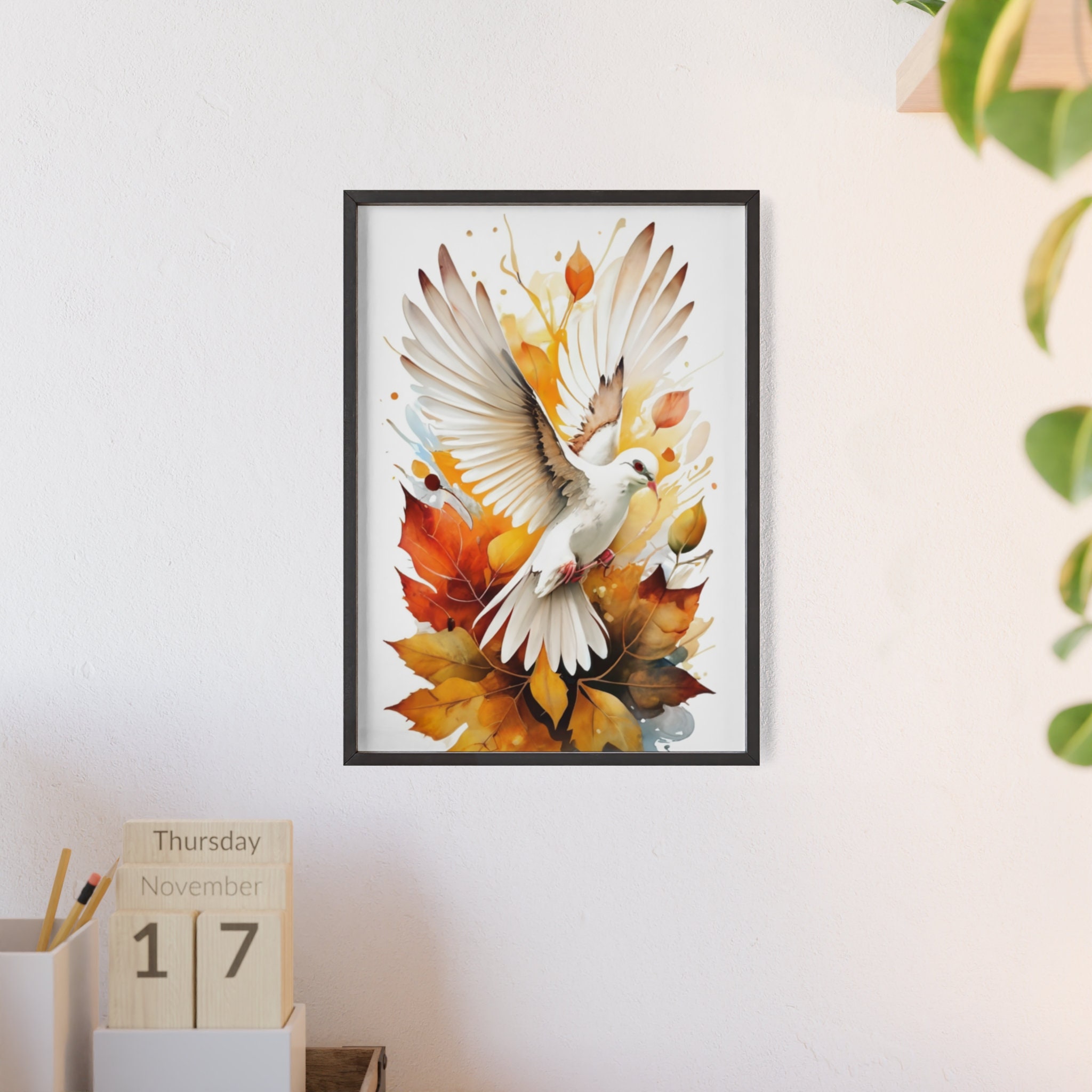 White Dove Posters Posters With Wooden Frame - Etsy