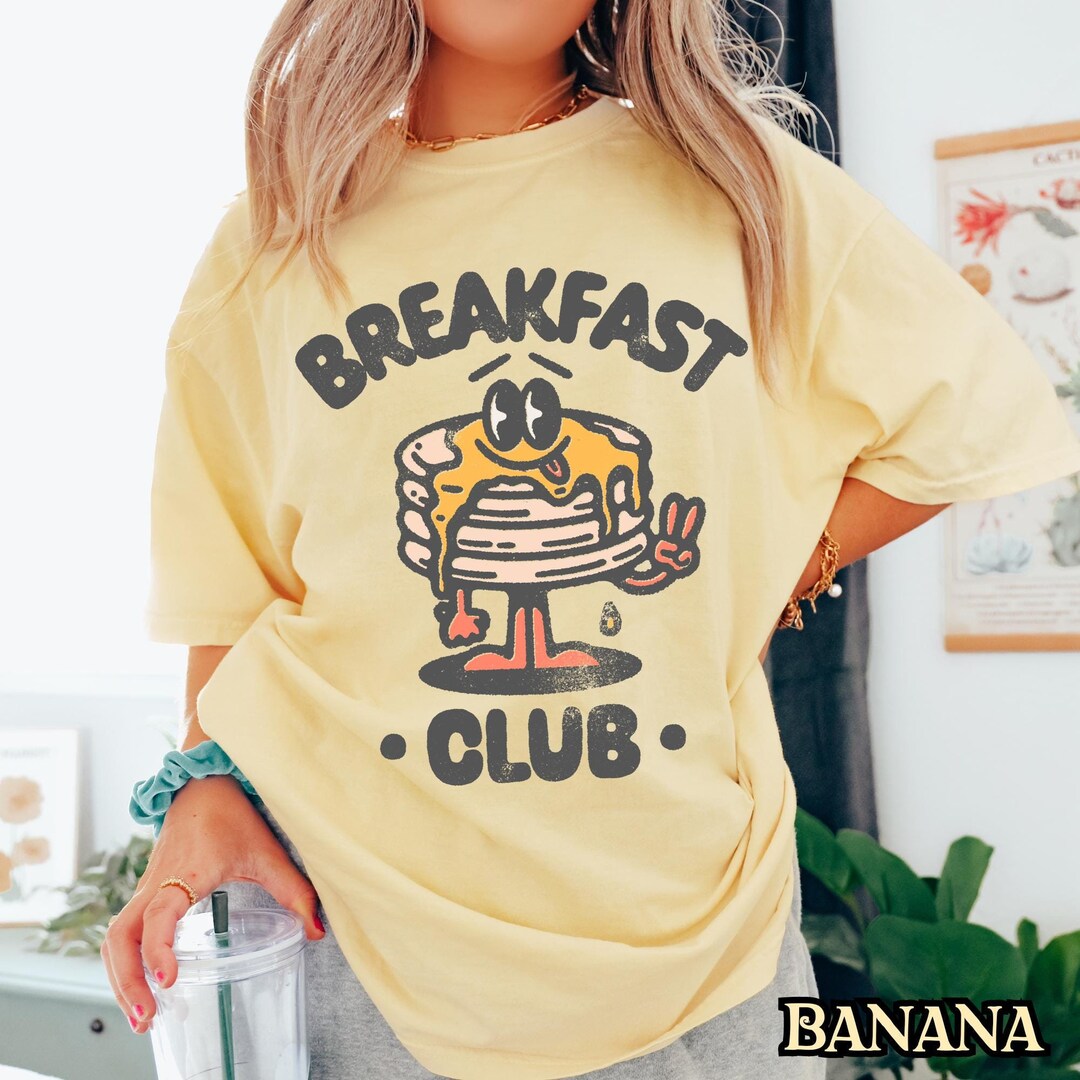 Breakfast Club Shirt, Pancake Lover Graphic Tee, Cute Breakfast Food ...
