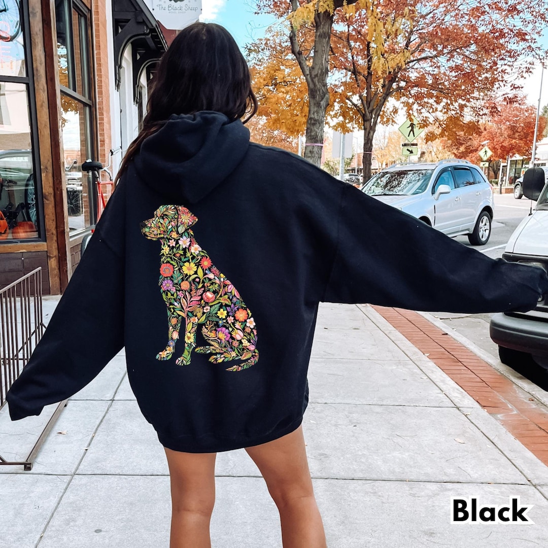 Floral Labrador Retriever Hoodie, Dog Mom Sweatshirt, Lab Dad Gift ...