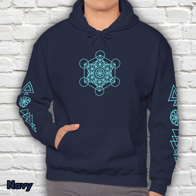 Sacred Geometry Hoodie, Flower of Life Hoodie, Metatron's Cube Hoodie ...