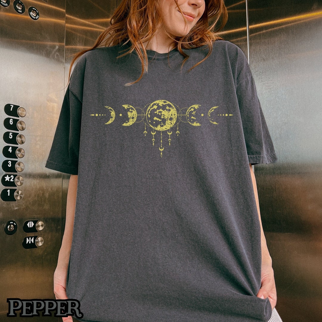 Camiseta gráfica Boho Moon Phase, camiseta de astrología celestial ...
