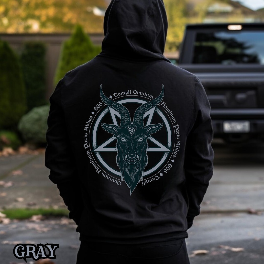 Baphomet Hoodie, Gothic Hoodie, Occult Fashion, Satanic Clothing, Dark ...