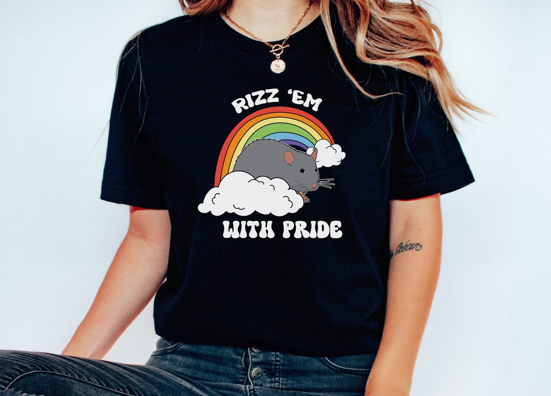 Rizz 'em With Pride T-shirt, Funny LGBTQ Shirt, Unisex Pride Shirt ...