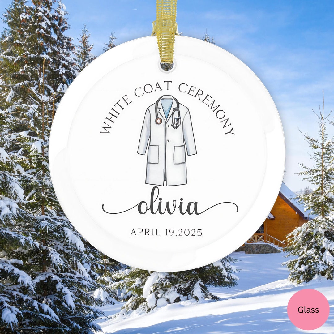 Custom White Coat Ceremony Ornament, Personalized Future Doctor ...