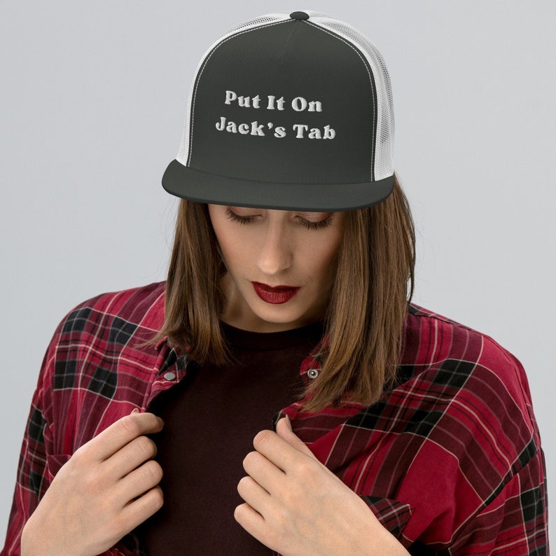 Personalized Embroidered Hat, Put It on My Tab Hat, Custom Funny Gift ...