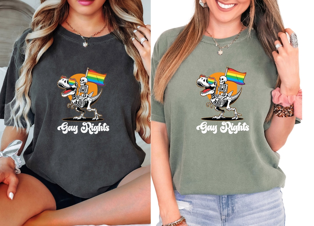 LGBTQ Skeleton Shirt, Rainbow Flag, Funny Pride Shirt, Gay Rights Equal ...