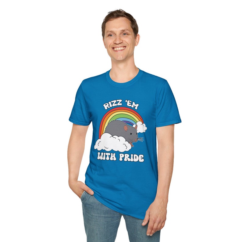 Rizz 'em With Pride T-shirt, Funny LGBTQ Shirt, Unisex Pride Shirt ...