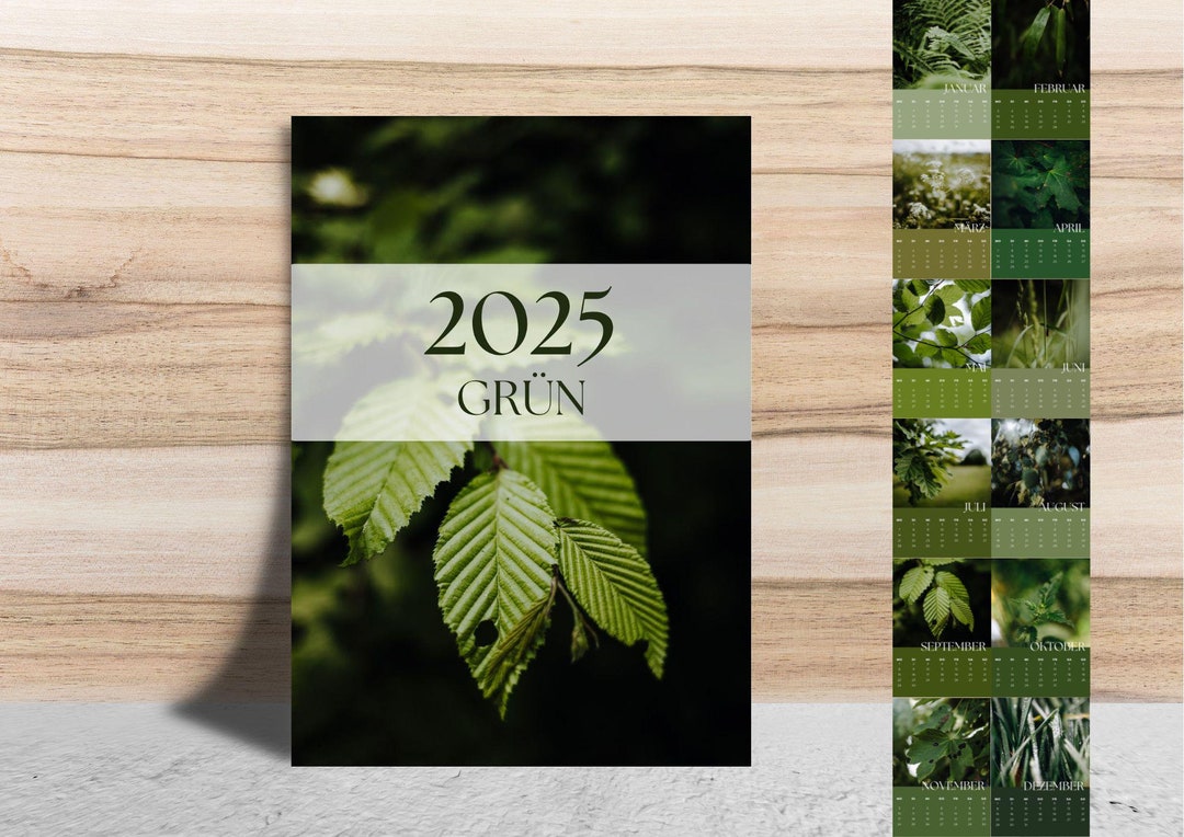 Green Calendar 2025: DIN A4 Photo Calendar Wall Calendar Print It ...