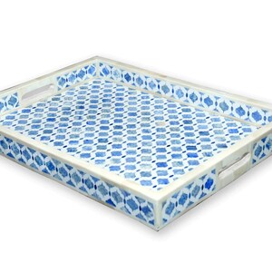 Bone Inlay Tray Decorative Serving Tray Home Decor Tray Coffee Table ...