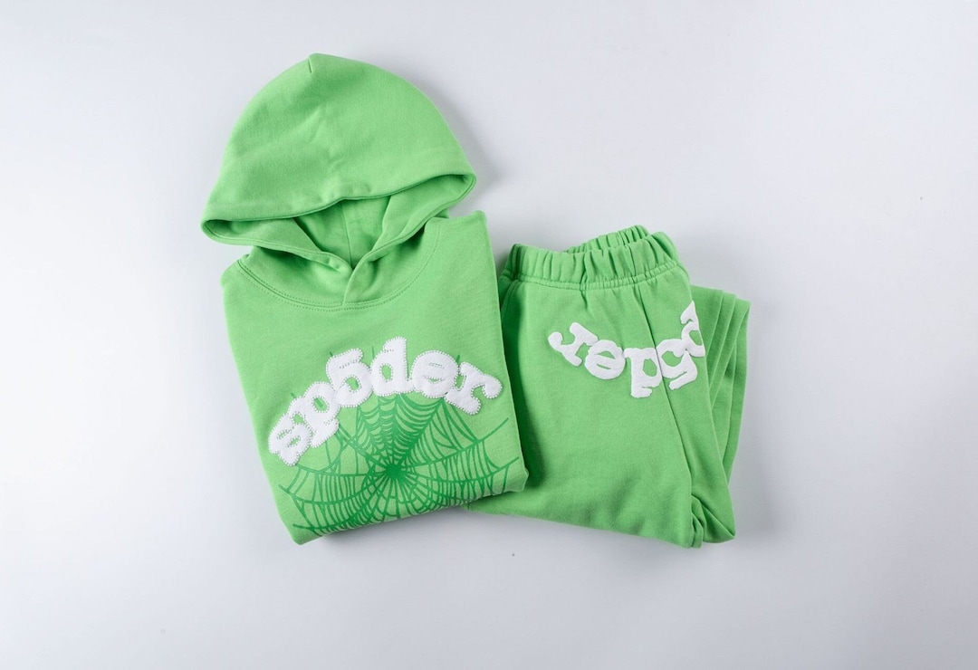 SP5DER HOODIE / PANTS slime Green - Etsy