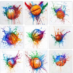 15 PNG Abstract Basketball Players, Basketball | Digital Download ...