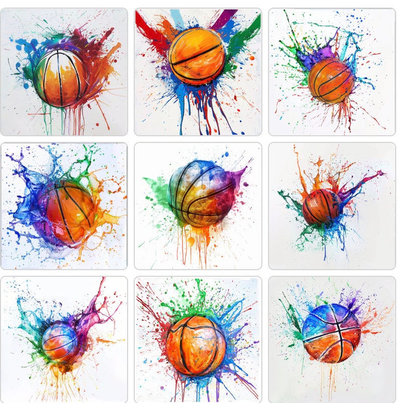 15 PNG Abstract Basketball Players, Basketball | Digital Download ...