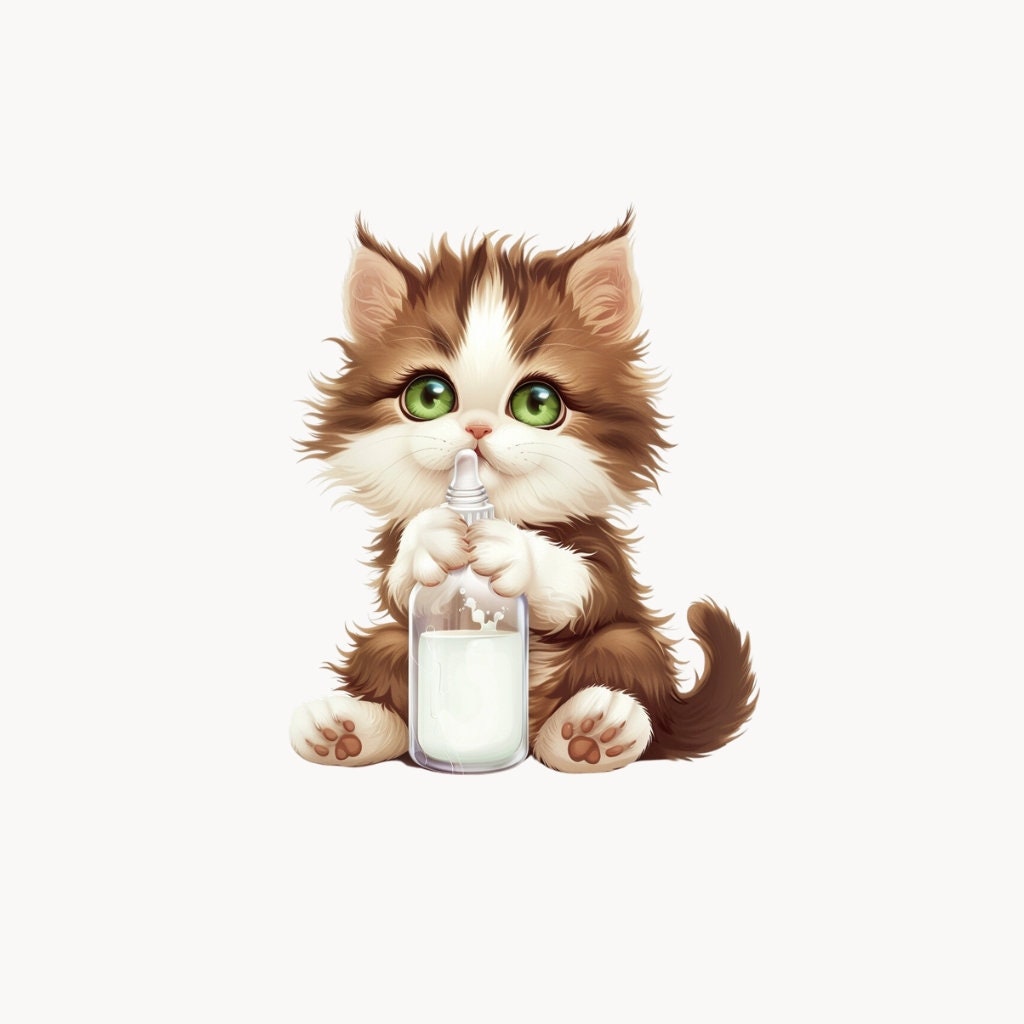 My Sweet 34 Cats Clipart Bundle, Cute Cat PNG, Kitten Graphics, Cute ...