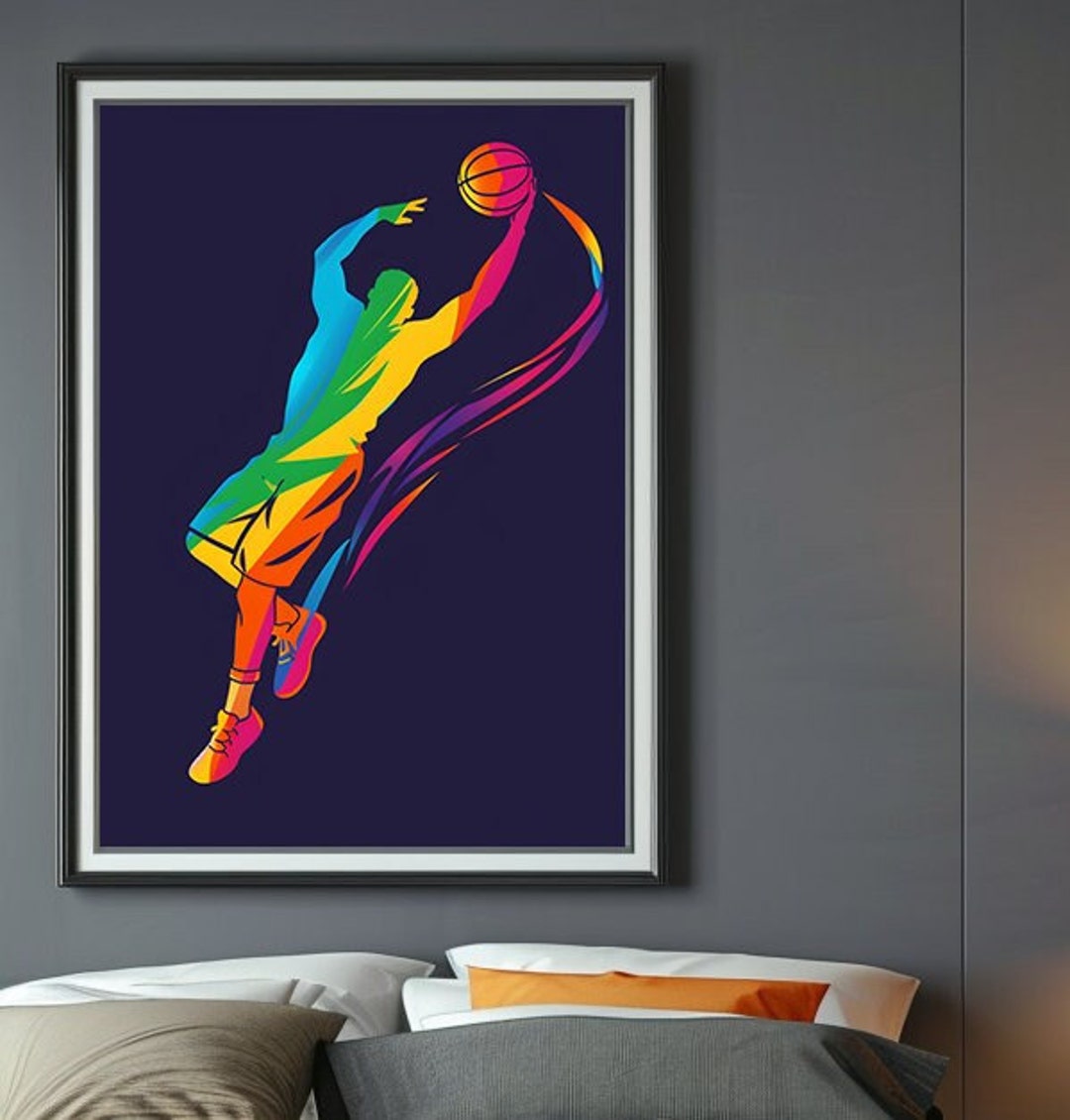 Basketball Wall Art, Set of 1 Basketball Prints, Boys Bedroom Decor ...