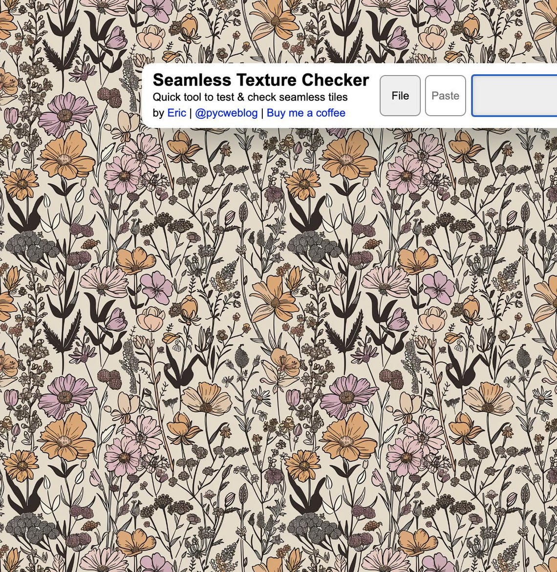 Wildflower Garden Seamless Floral Digital Pattern for Crafting and ...