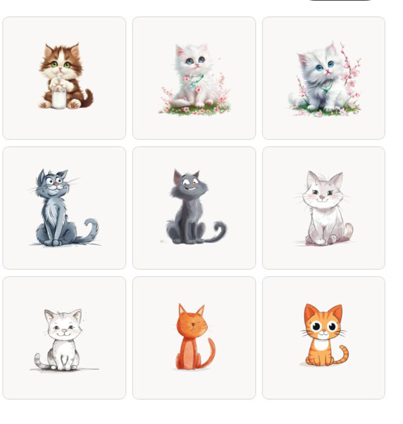 My Sweet 34 Cats Clipart Bundle, Cute Cat PNG, Kitten Graphics, Cute ...