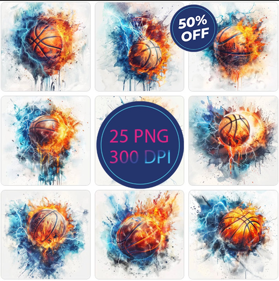 25 PNG Abstract Basketball Players, Basketball | Digital Download ...