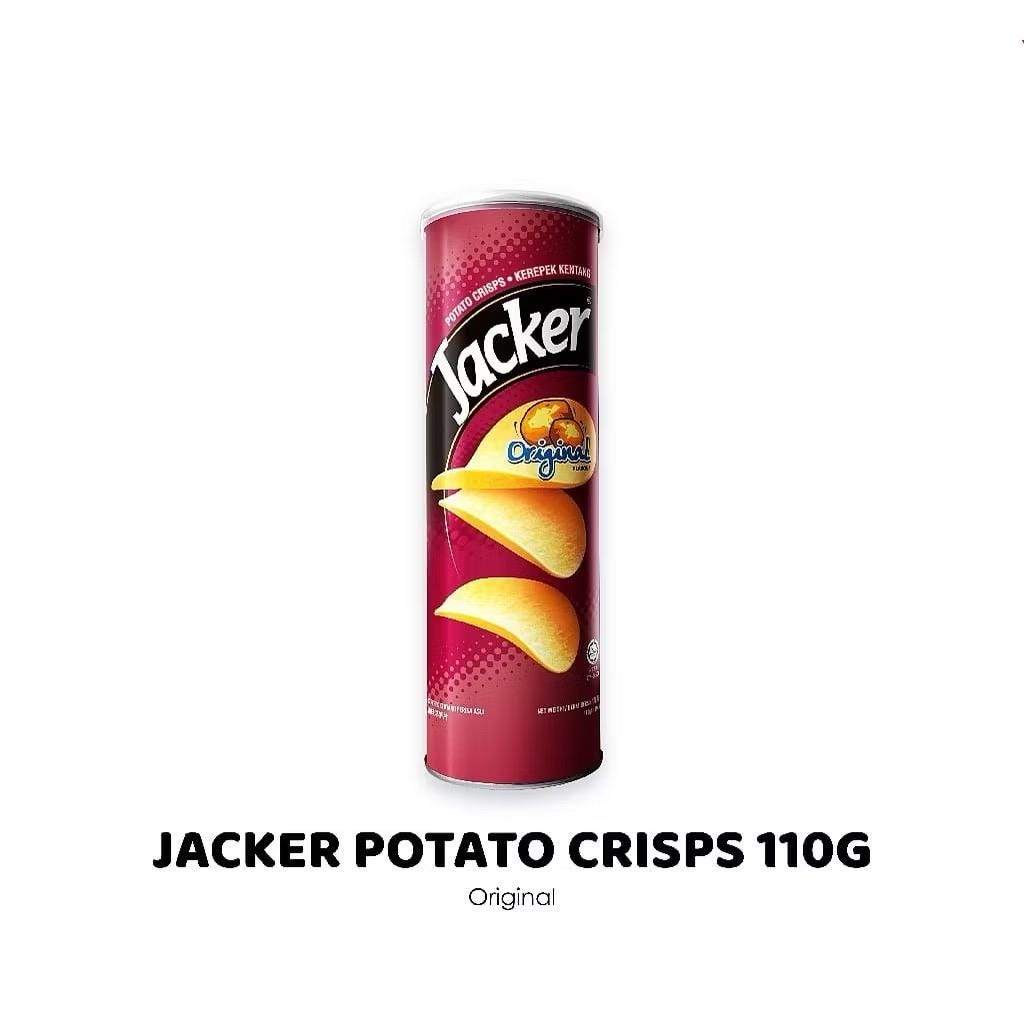 Jacker Potato Crisps (canister) 110gm (ori/hotspicy/tomato/bbq/cheese ...