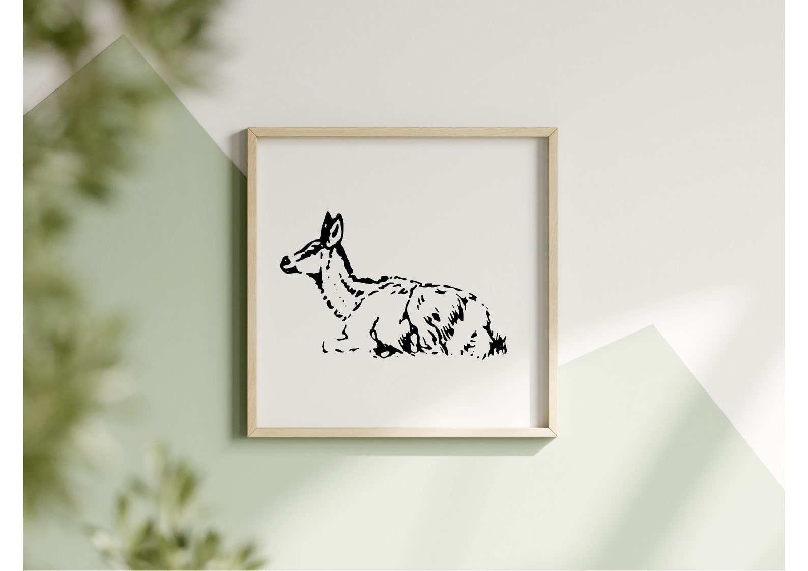 Doe Sketch: Animal Painting SVG, PNG (digital Download) - Etsy