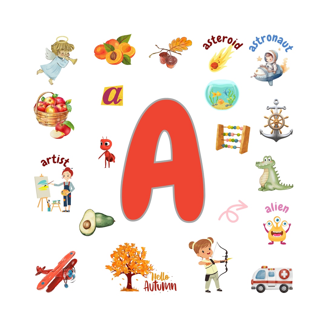 Alphabet Poster for Fun Learning Engaging Toddler Learning Personalized ...