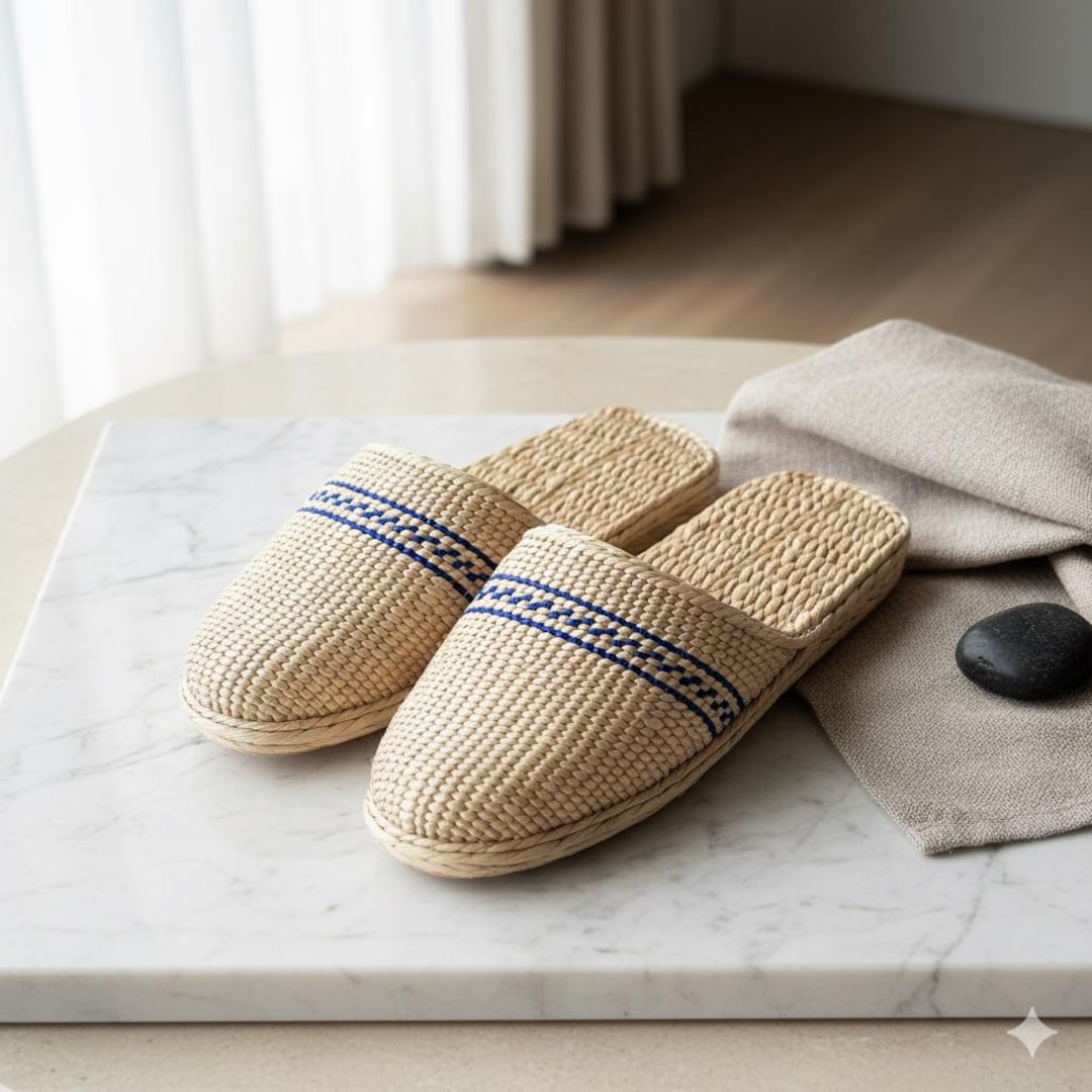 Handmade Straw Slippers: Men's Eco-friendly Spa Sauna Sandals - Etsy