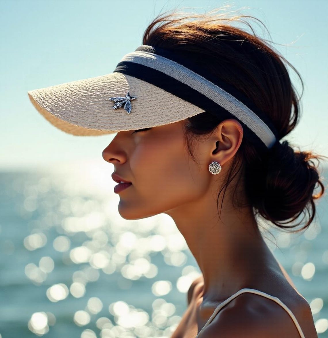 Handmade Straw Sun Visor: Wide Brim UV Protection Beach Hat - Etsy