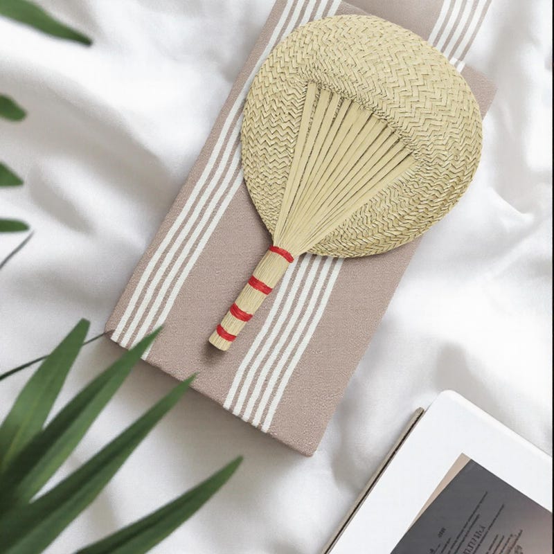 Palm Leaf Hand Fans - Etsy