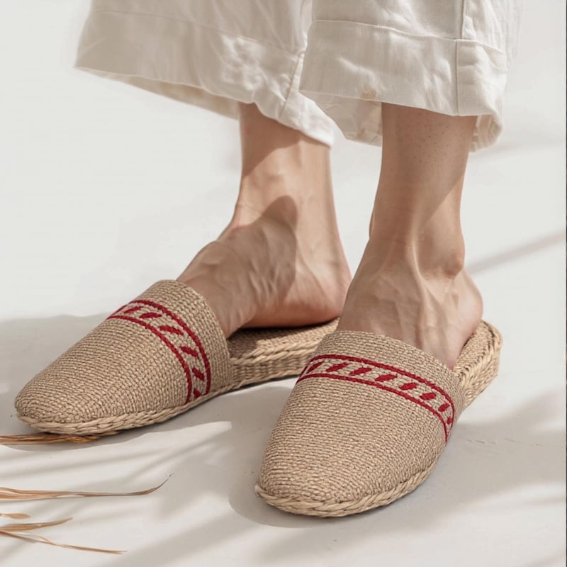 Raffia Slippers - Etsy