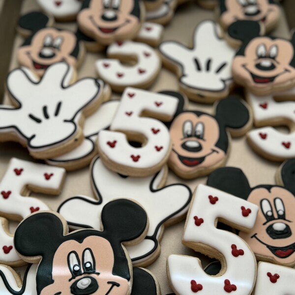 Mickey Mouse Cookies - Etsy