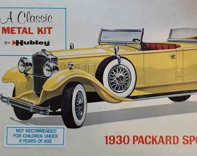 Hubley 1930 Packard Sport Phaeton Metal Model Car Kit No. 4859 - RARE ...