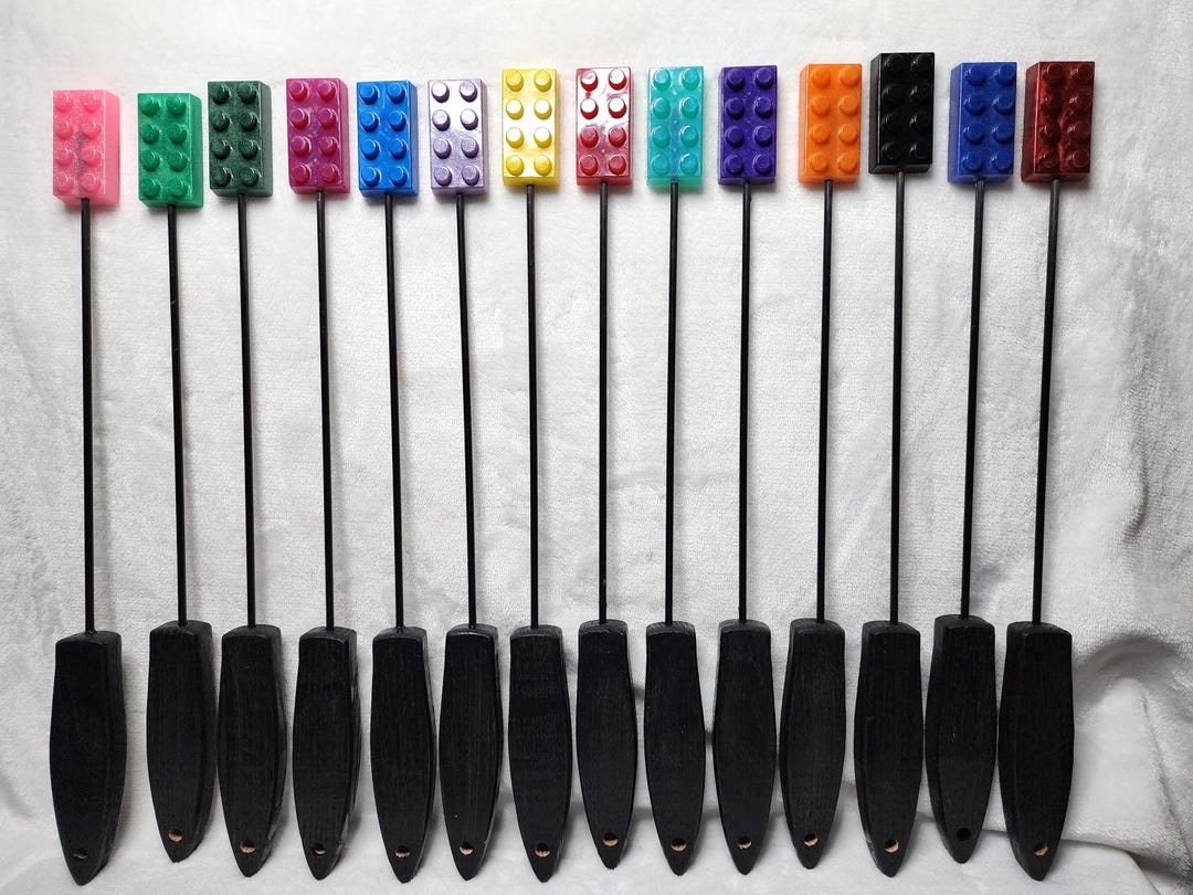 BDSM Lego Resin Evil Stick With Wooden Handle. Resin Wicked Wand. BDSM ...