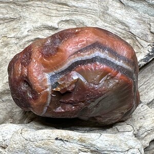 Lake Superior Agate 2.1oz LSA, Bander, Paint Agate, Smooth Husk, Gem ...