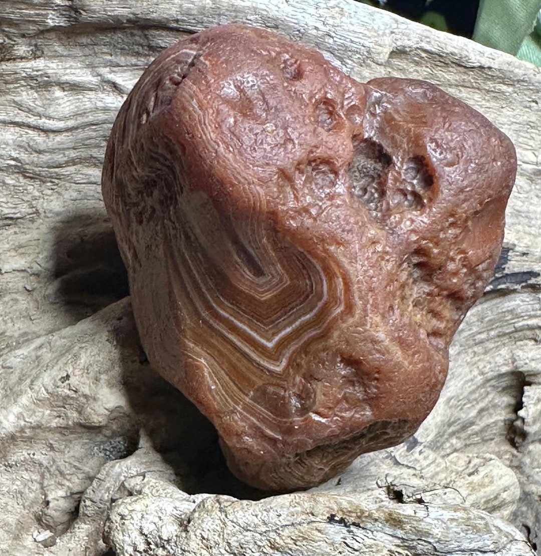 Lake Superior Fortification Agate Heart Shaped LSA 3oz, Banded Agate ...