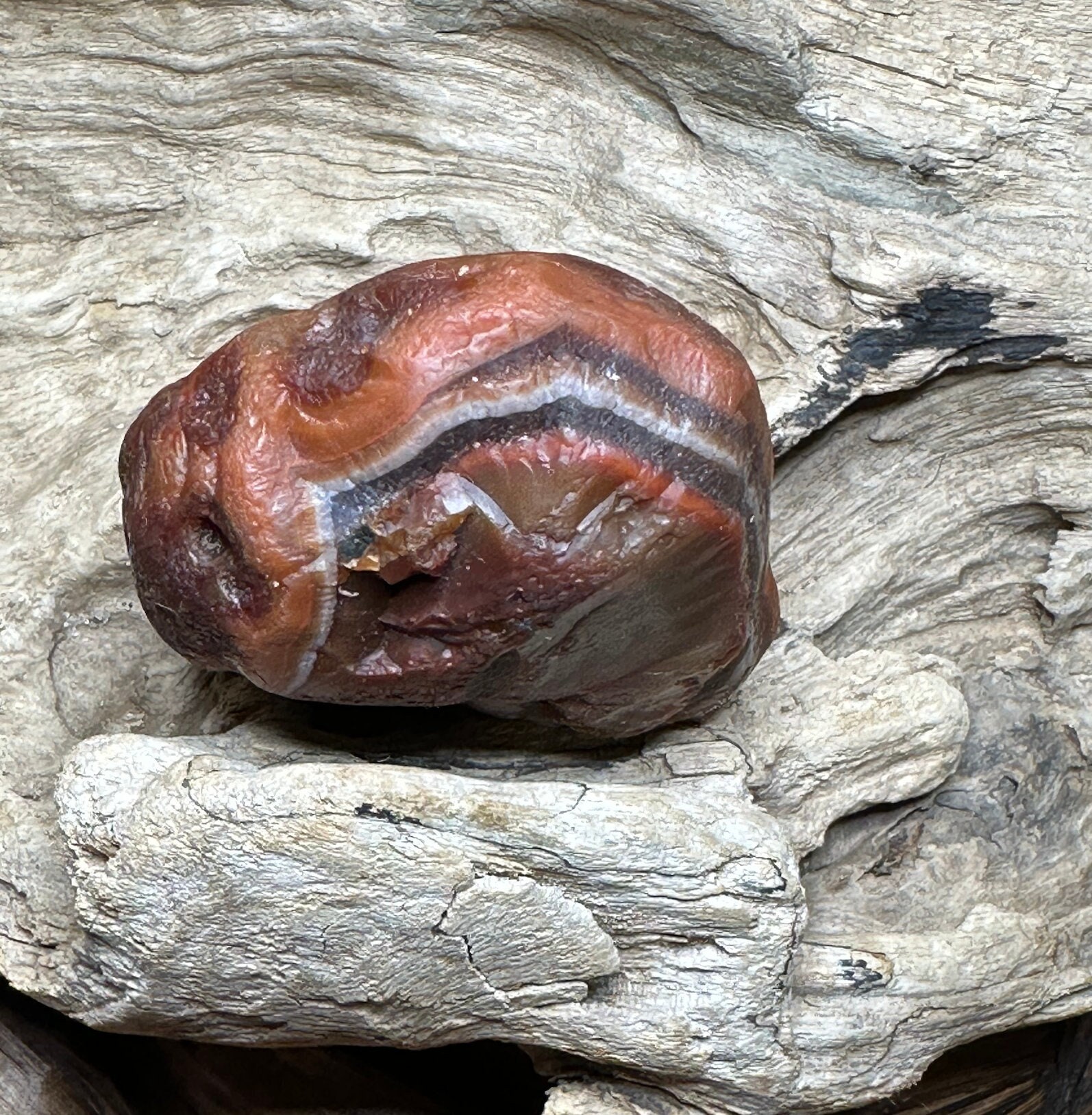 Lake Superior Agate 2.1oz LSA, Bander, Paint Agate, Smooth Husk, Gem ...