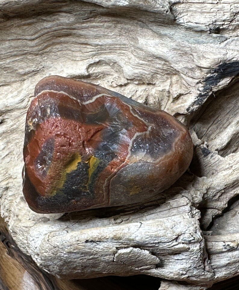 Lake Superior Agate 2.3oz LSA, Dark Bander, Limonite Stain, Smooth Husk ...