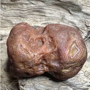 Lake Superior Fortification Agate Heart Shaped LSA 3oz, Banded Agate ...
