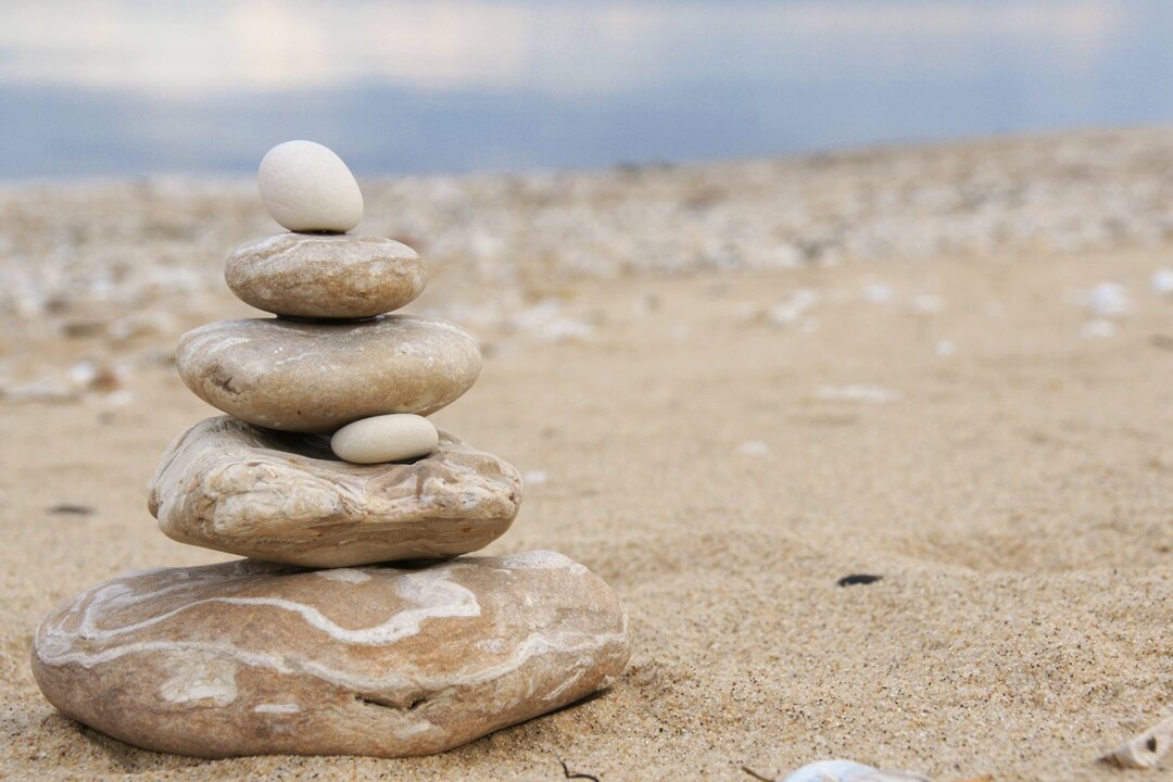 5 Cairn Stacked Stones Natural, Unique, Lk Michigan Beach Rocks Pebble ...