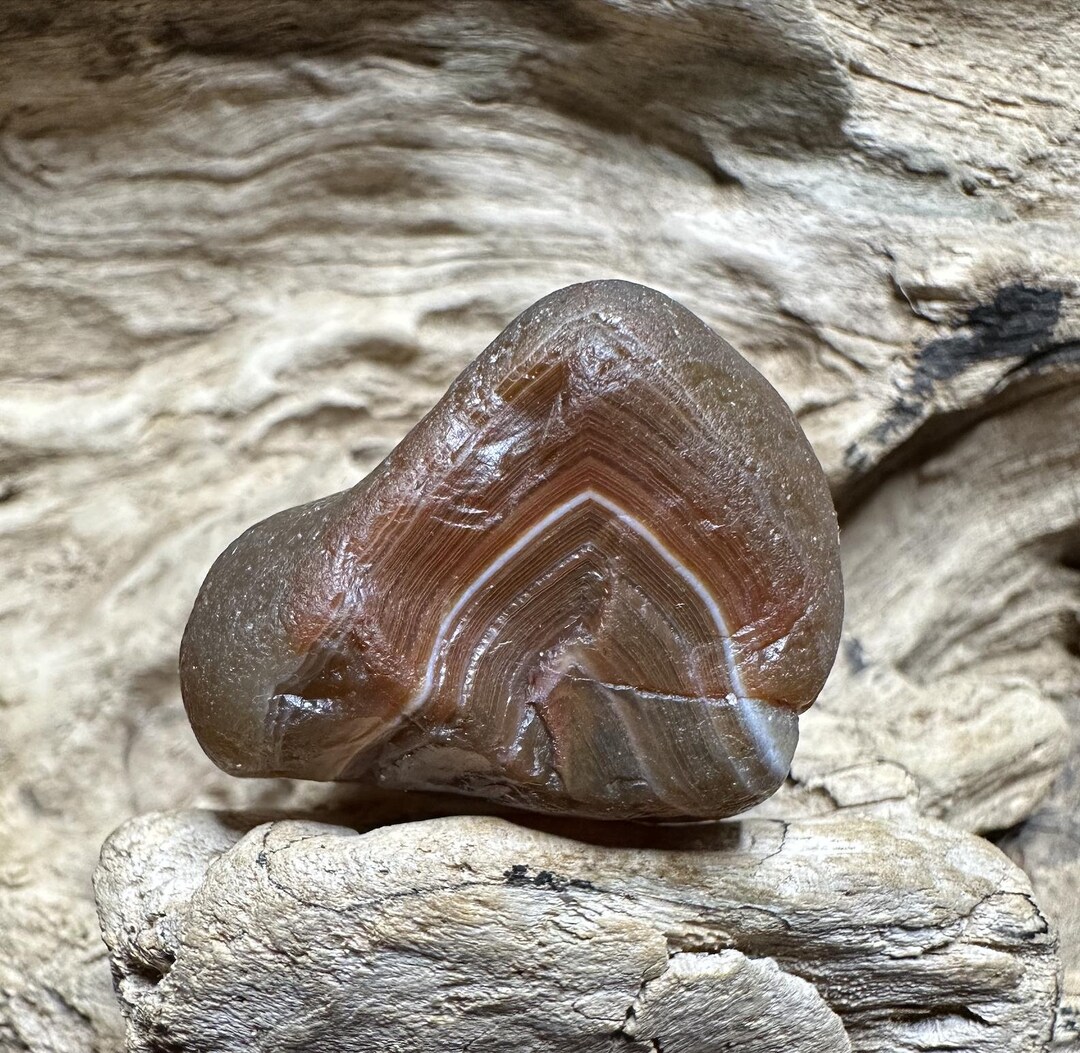 Lake Superior Jelly Agate 1oz LSA Waxy Bander, Smooth Husk, Agate Bands ...