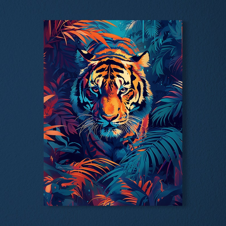 Tiger King, Modern Wall Art on Canvas - Etsy