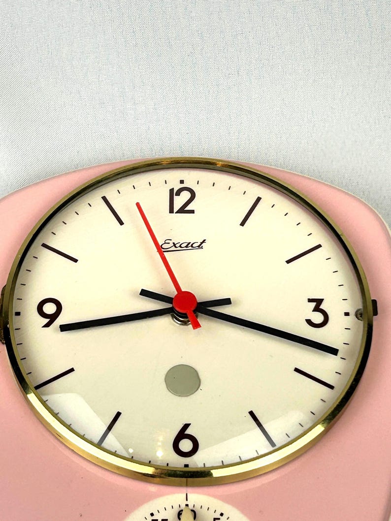 1950s Kitchen Clock | Porcelain Wall Clock With Mechanical Timer ...