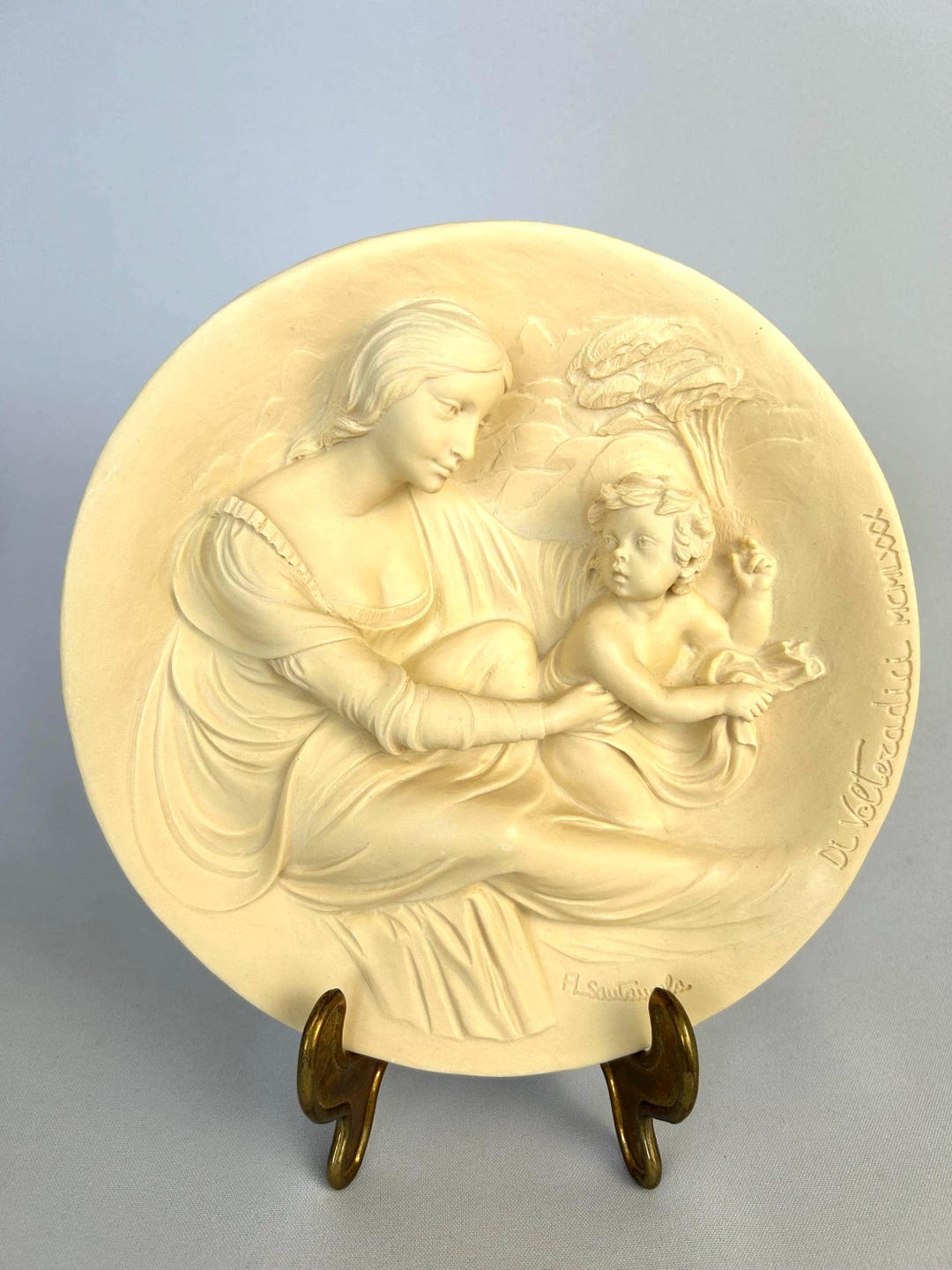 Sacred Relief Image Madonna With Child Christian Wall Decoration ...