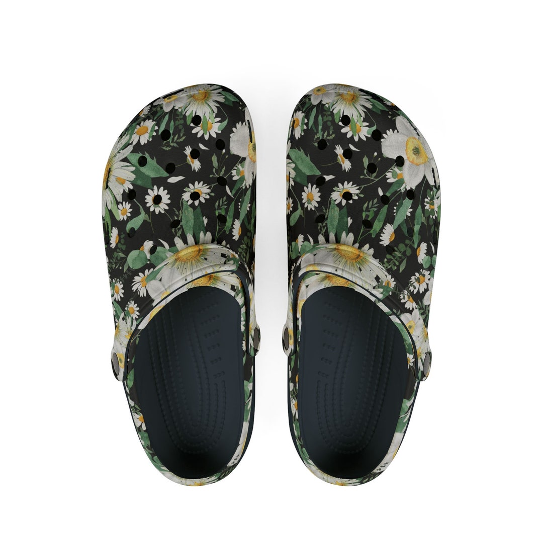 Copy of EVA Foam Clogs AOP Crocs Daisy Floral - Etsy