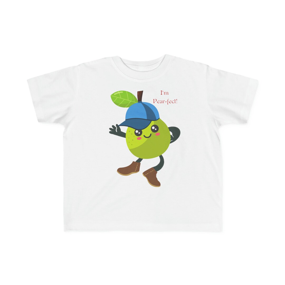 Toddler Tee Shirt, Pear-themed Kids T-shirt, Fine Jersey Cute Top for ...