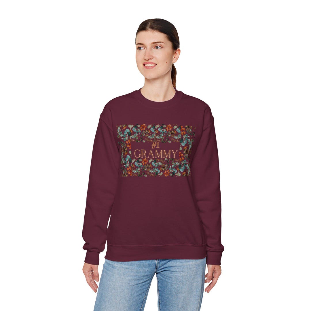Number One Grammy Sweatshirt: Vintage Floral Heavy Blend Crewneck - Etsy